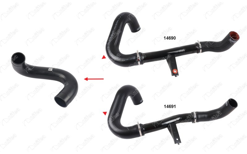 14813 - 1366816080, 1358908080, 1350784080 - Turbo Hose excludıng Metal ...