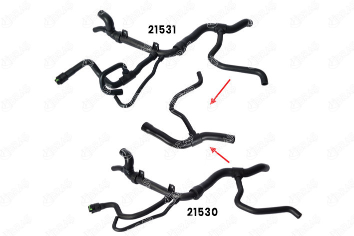 21530 - 1336119, GM 90529505 - Radyatör Çıkış Hortumu - Narin Kauçuk