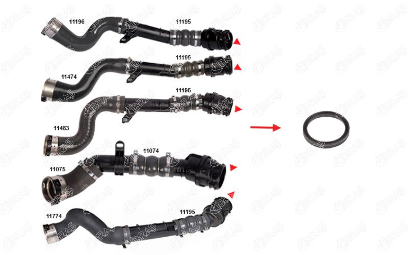 11774 - 144608356R, 144606171R, 6070900637 - Turbo Hortumu plastik Boru ...