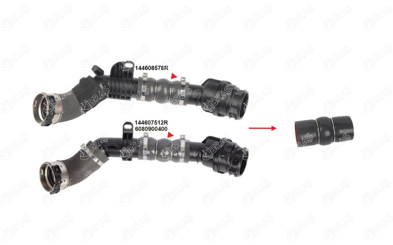 11074 - 144607512R, 144608578R, 6080900400 - Turbo Hortumu plastik Boru ...